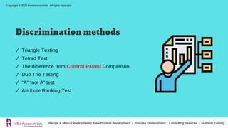 Nutrition sensory evaluation , label assessment foodresearchlab | PPT