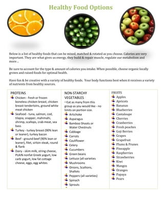 Nutrition & supplement plan master | DOCX