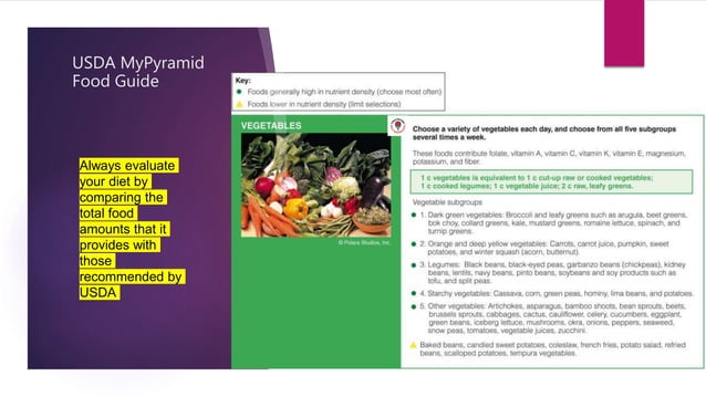 Nutrition tools and dietary guidelines | PPTX