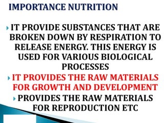 Nutrition topic in biology lesson by dr. martin otundo richard | PPT