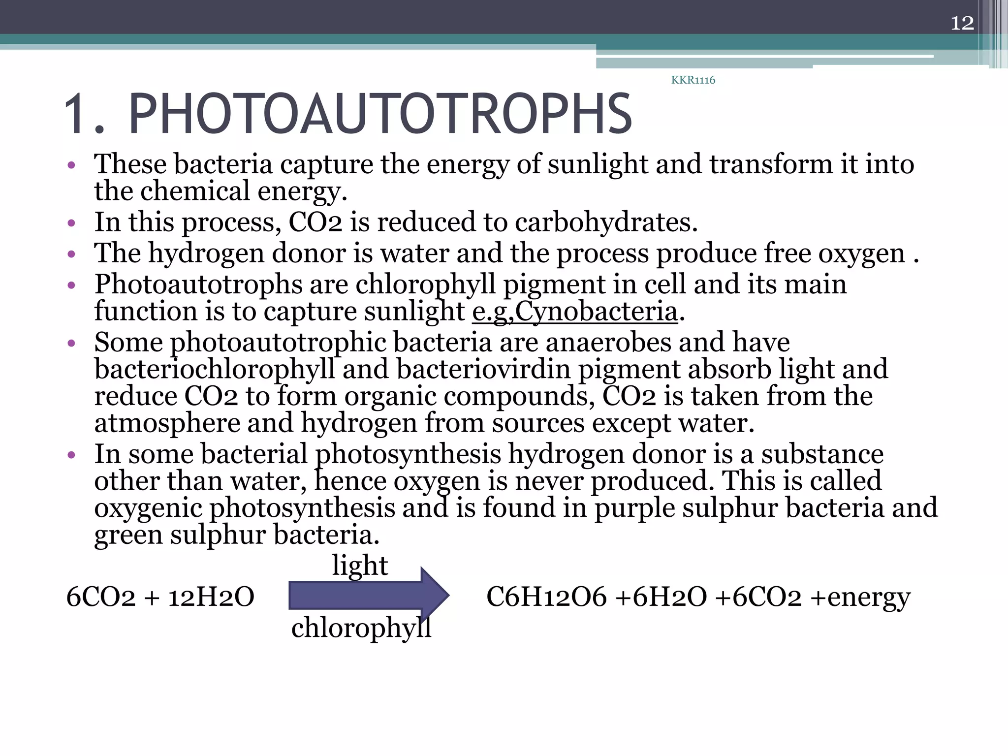 Nutrition types of bacteria | PPTX