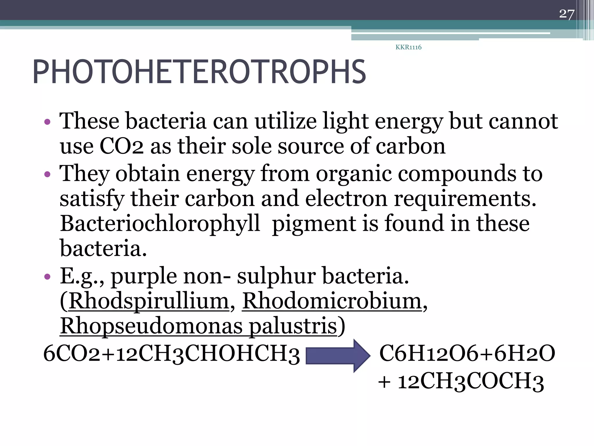 Nutrition types of bacteria | PPTX
