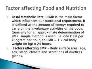 Nutrition unit 1 | PPTX