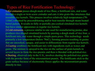Food Policy to add Nutrition to rice for public health in Bangladesh | PPT