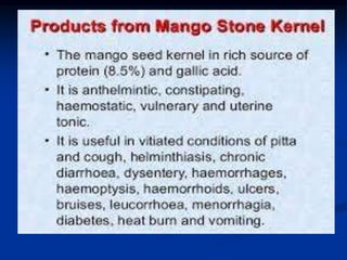Nutritive constituents in mangifera indica seed kernal | PPT