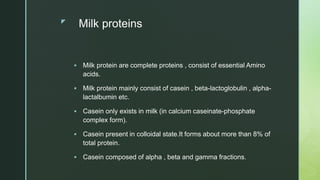 Nutritive value of milk | PPTX