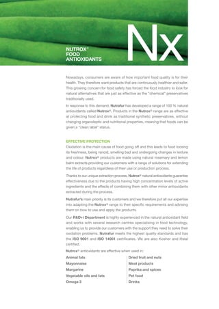 Nutrox Food Antioxidants | PDF