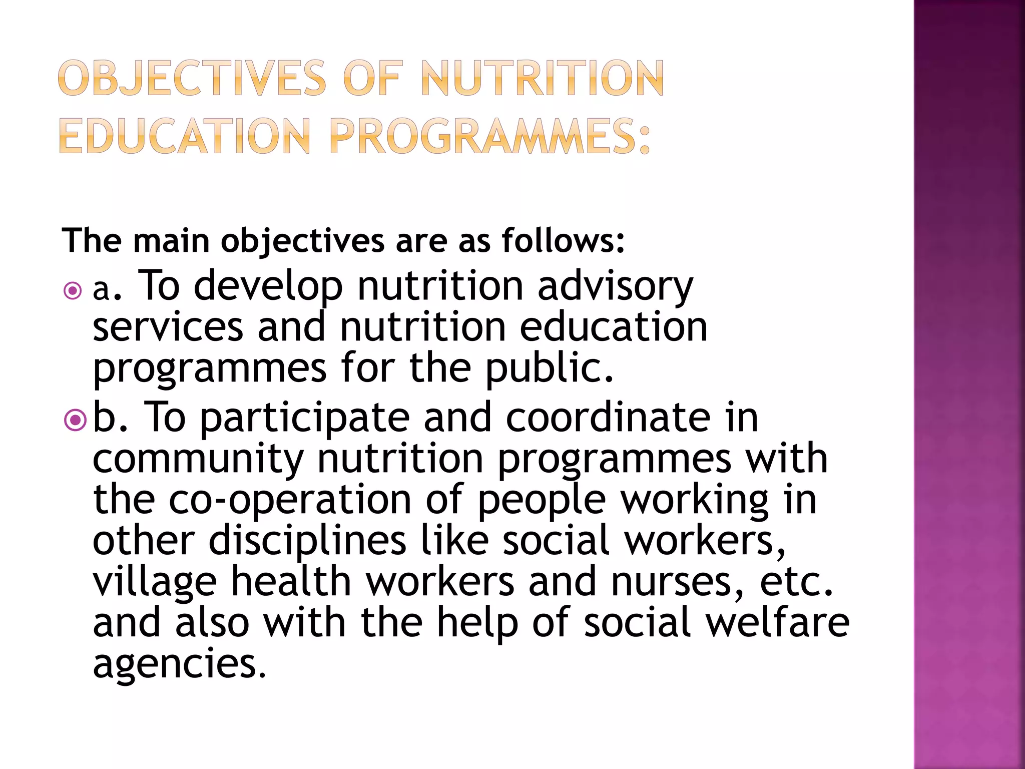 Nutrtion education needs and methods | PPTX