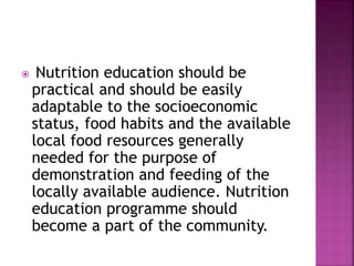 Nutrtion education needs and methods | PPTX