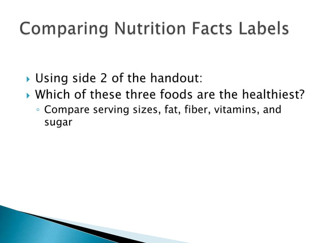 Nutrtition facts label_presentation11 | PPT