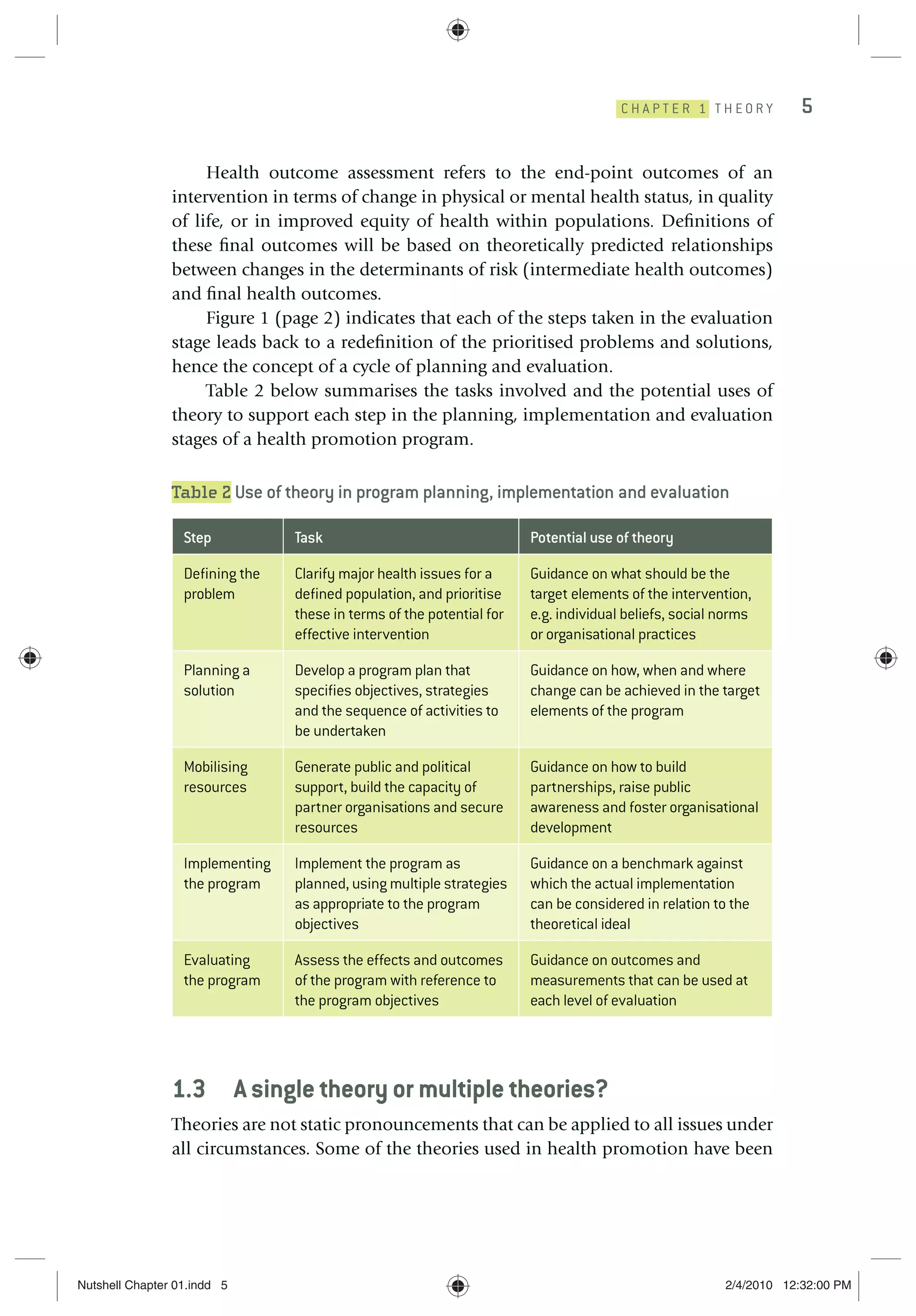 Theory in a Nutshell 3e - sample chapter | PDF | Medical Health