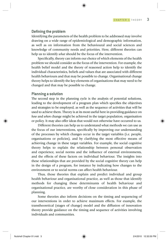 Theory in a Nutshell 3e - sample chapter | PDF | Medical Health