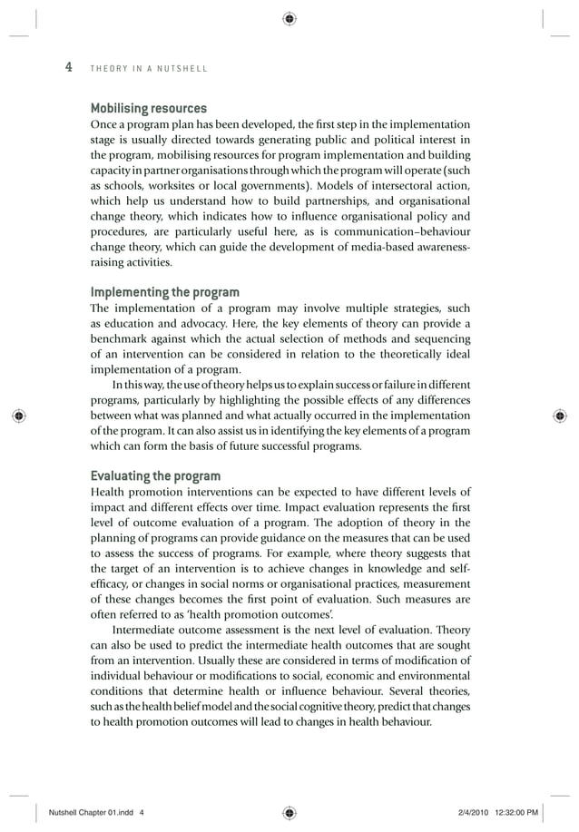 Theory in a Nutshell 3e - sample chapter | PDF | Medical Health