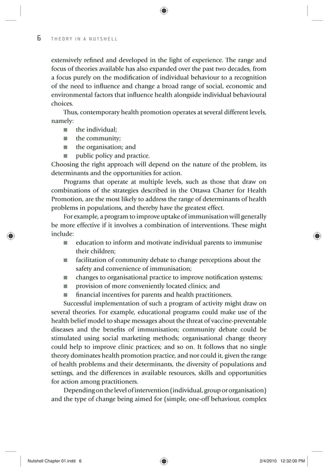 Theory in a Nutshell 3e - sample chapter | PDF | Medical Health