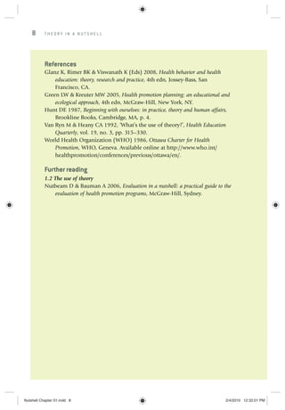 Theory in a Nutshell 3e - sample chapter | PDF | Medical Health