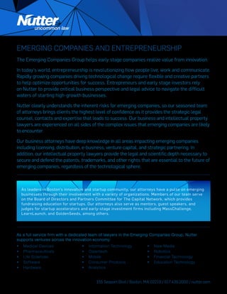 Nutter: Emerging Companies & Entrepreneurship | PDF