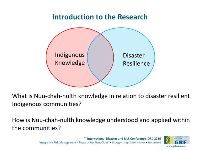 Nuu-chah-nulth Knowledge and Disaster Resilient Indigenous Communities ...