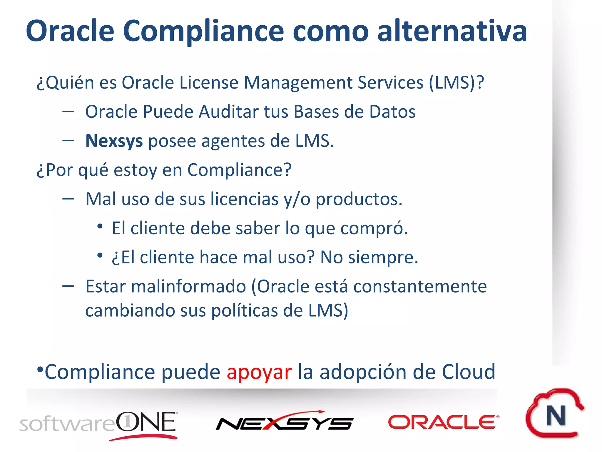 Beneficios de Oracle Cloud | PPT