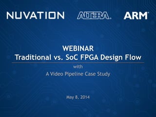 Traditional vs. SoC FPGA Design Flow A Video Pipeline Case Study | PPT