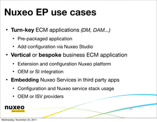 Nuxeo Open Source ECM, OW2con 11, Nov 24-25, Paris | PDF