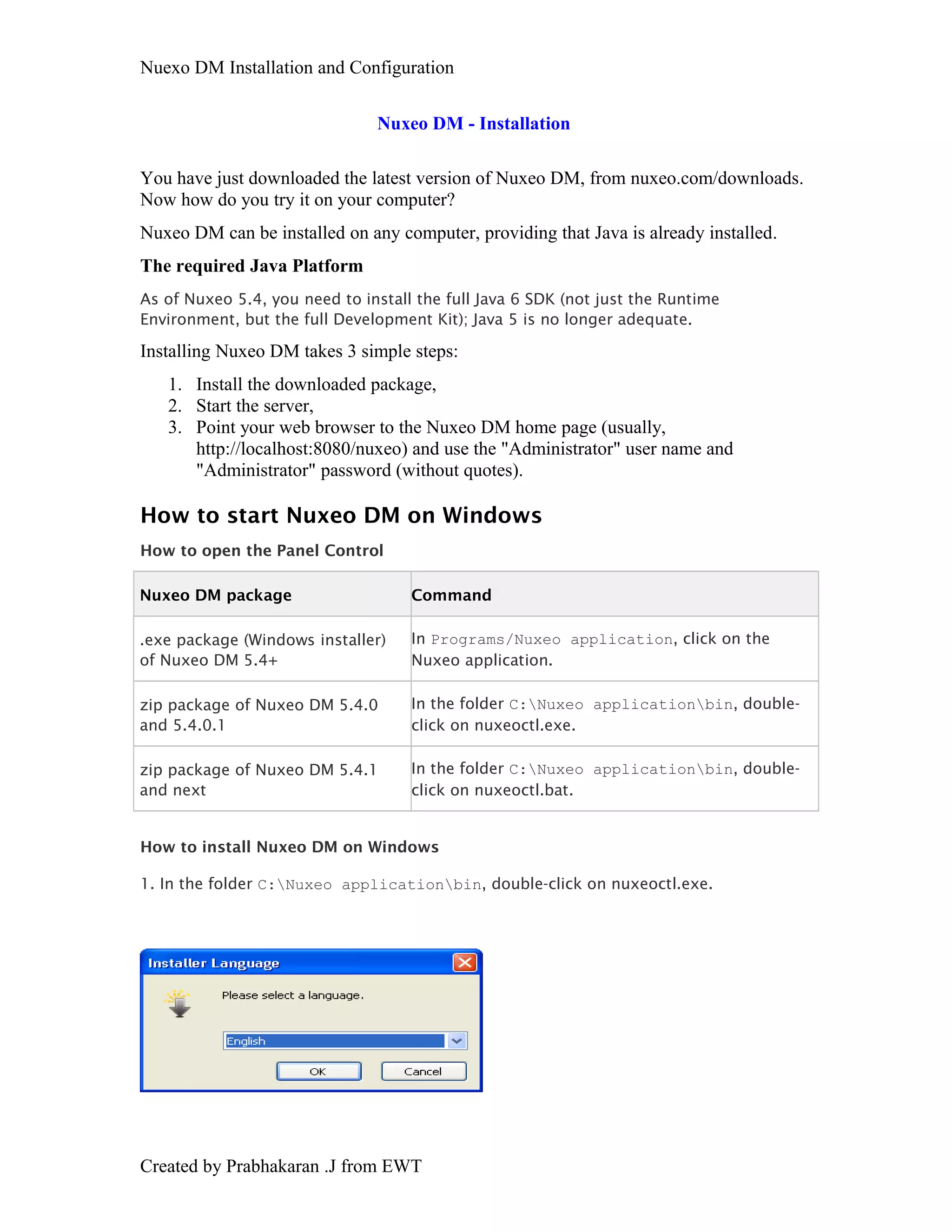 Nuxeo dm installation | DOC