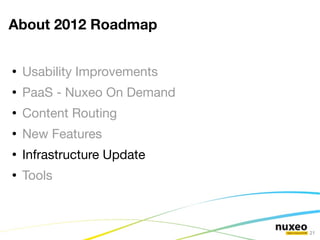 Nuxeo Roadmap June 2012 | PDF