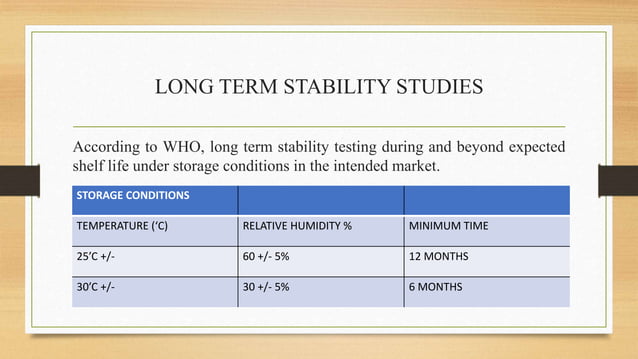 STABILITY STUDIES | PPTX