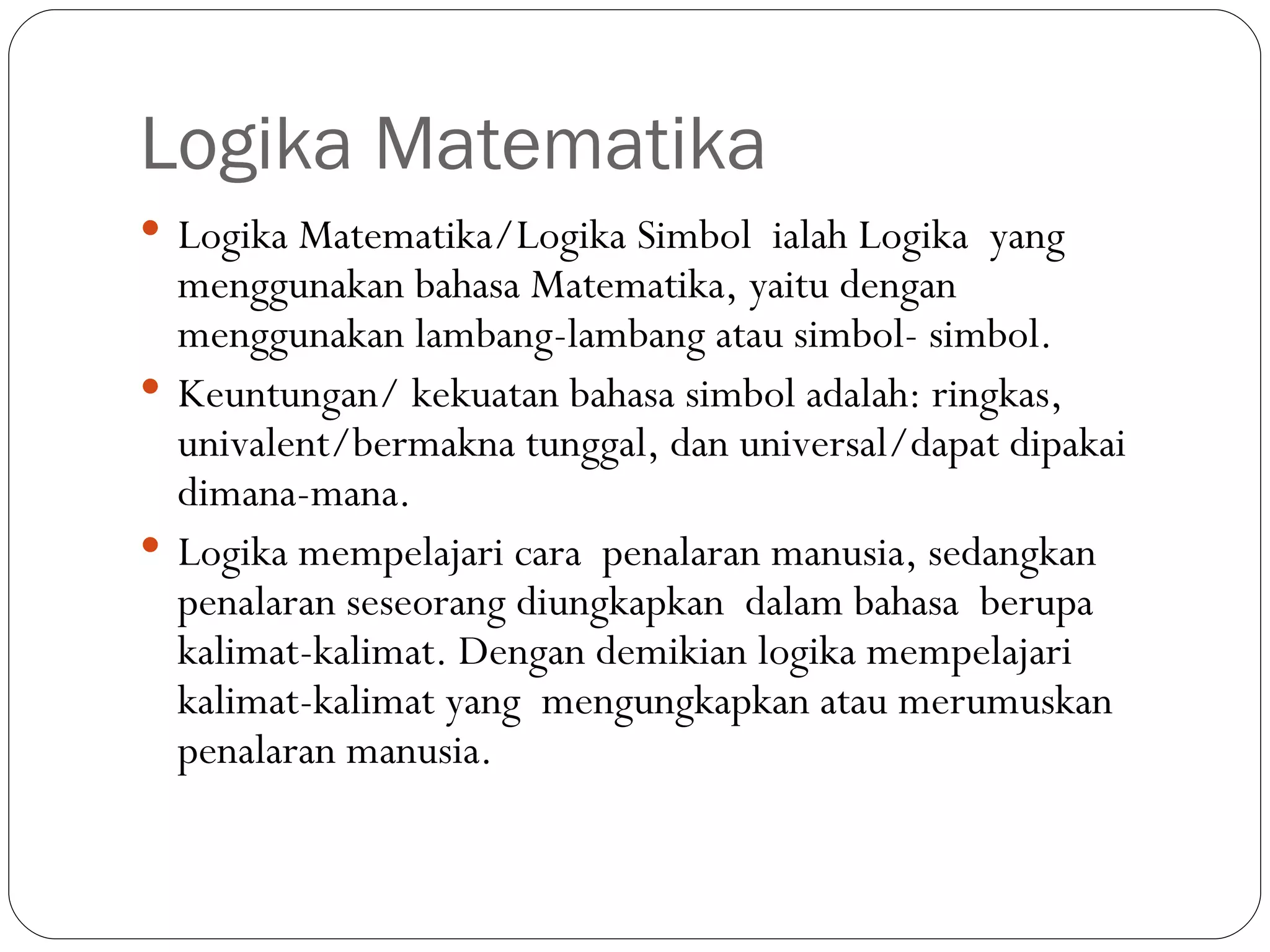 Logika Matematika | PPT