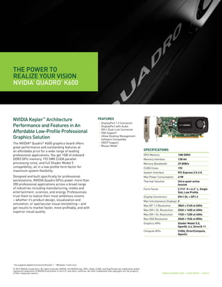 nv-ds-quadro-k600-us.pdf | Computing | Technology & Computing