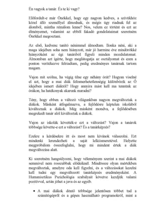 én vagyok a tanár és te ki vagy | PDF