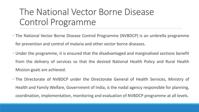 National Vector Borne Disease Control Programme (NVBDCP) | PPTX
