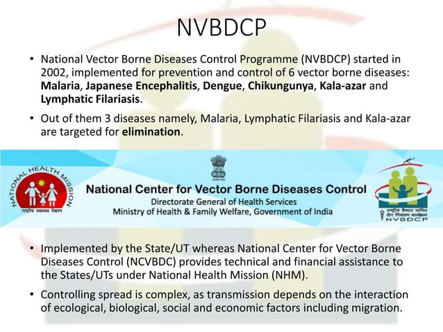 National Vector Borne Disease Control Programme | PPTX | Infectious Diseases | Diseases and ...