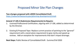 Changes to the Minor Site Plan Requirements: NVBIA/NAIOP/Fairfax ...