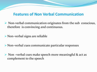 Non-Verbal Communication; Function and Features | PPTX