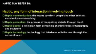 haptic-touch(kinesics) | PPT