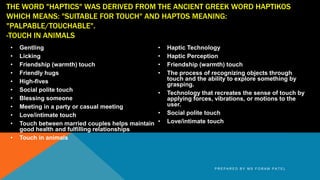 haptic-touch(kinesics) | PPTX