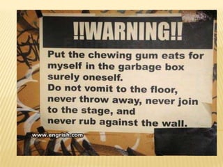 Nvc engrish photos of foreign signs in english | PPT