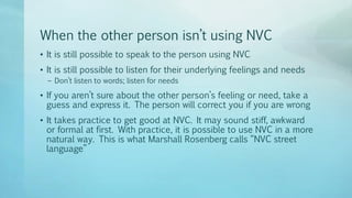 Non-violent communication overview | PPTX