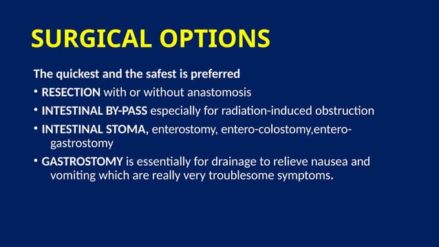 Nausea Vomiting and Diarrhea and Bowel Obstruction | PPT
