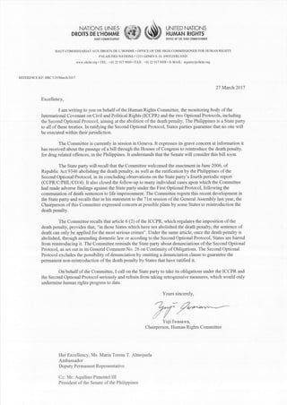 Note Verbale from the Human Rights Committee | PDF