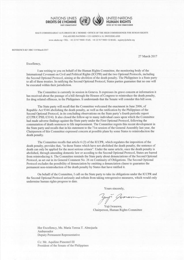 Note Verbale from the Human Rights Committee | PDF