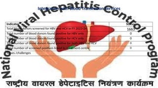 National Viral Hepatitis Programme (NVHCP) UT Ladakh | PPTX | Blood ...