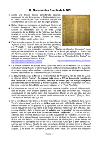 NVI ¿Es una biblia fiable? | PDF