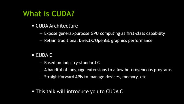 Introduction to CUDA C: NVIDIA : Notes | PPT