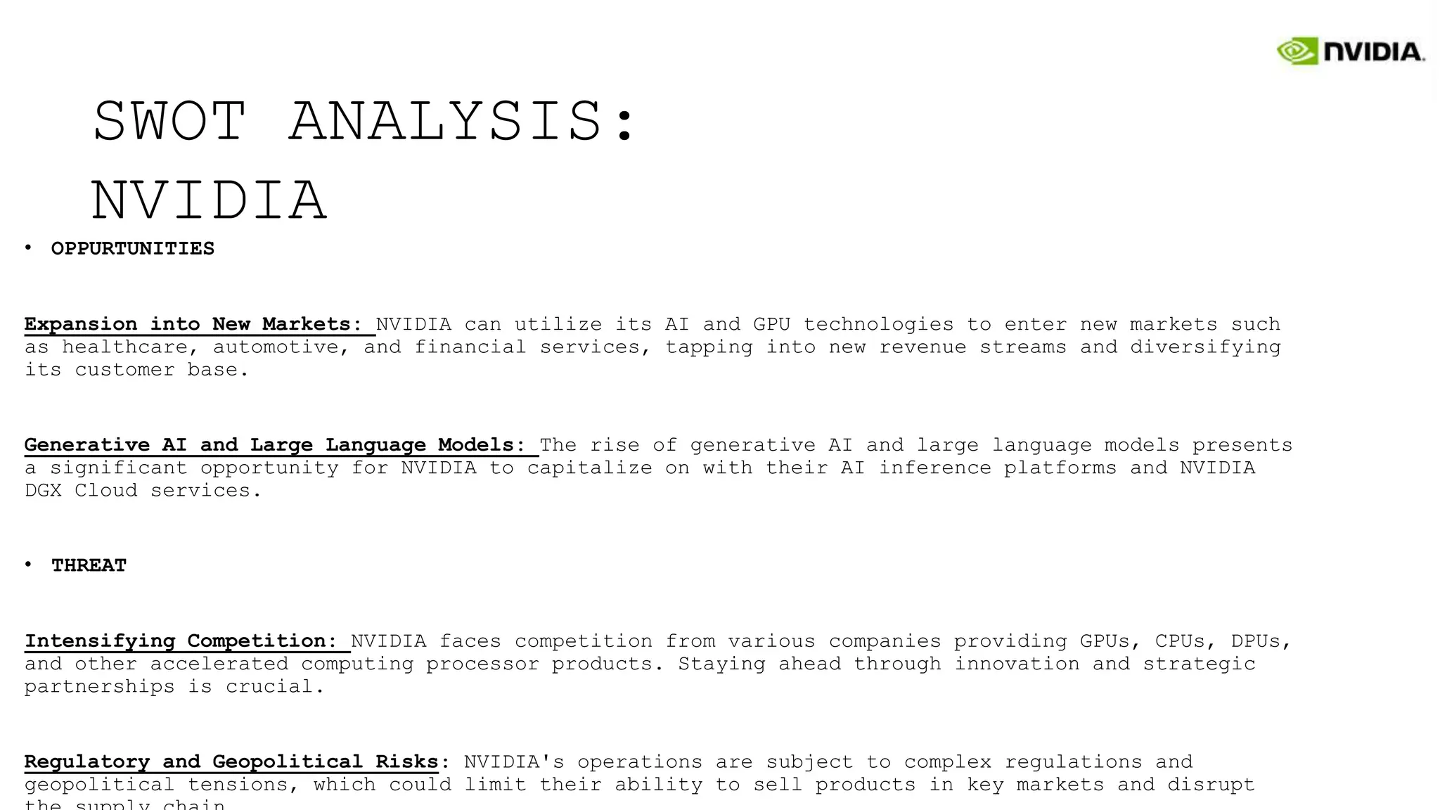 NVIDIA's overall business overview Presentation.pptx
