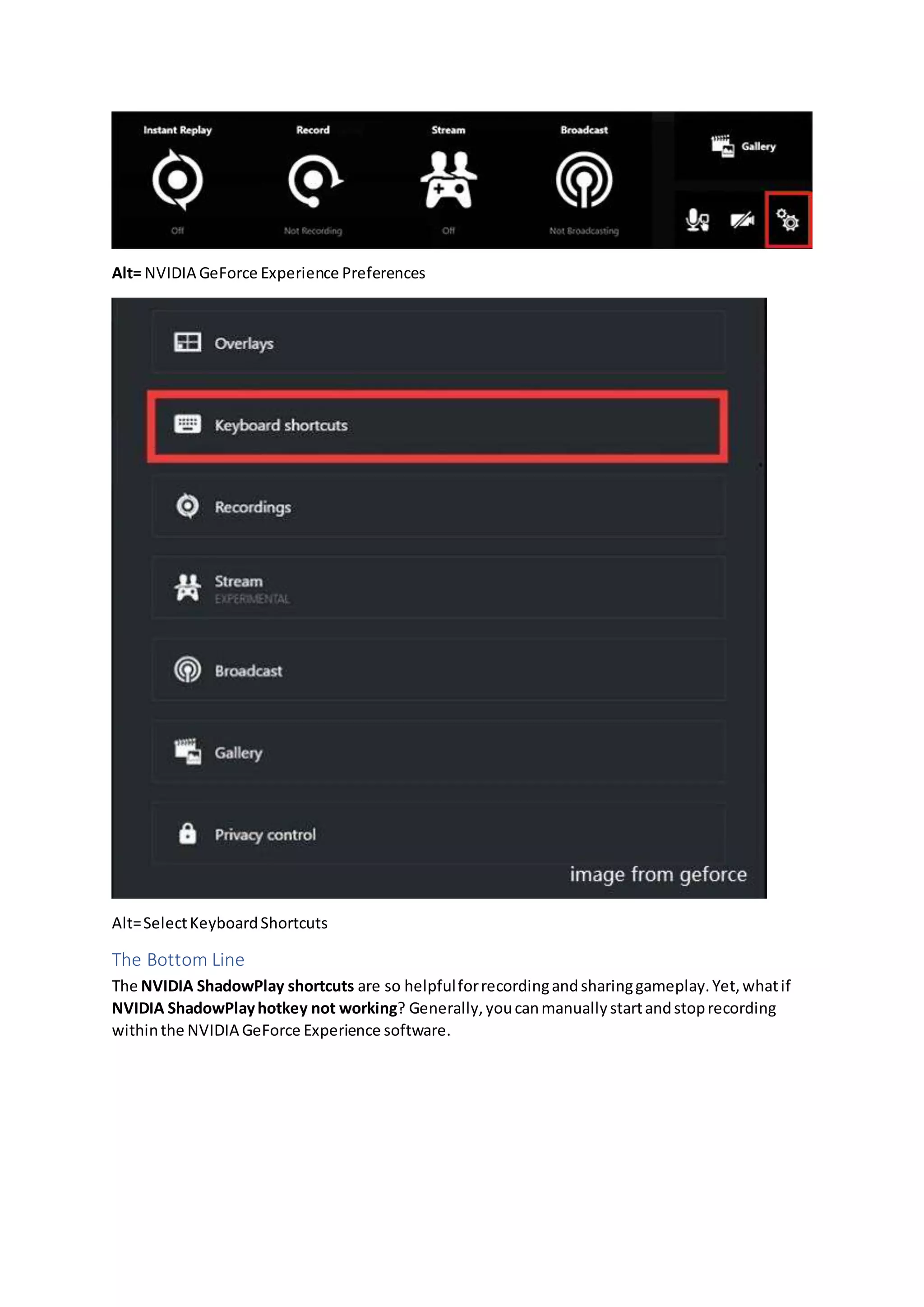 NVIDIA ShadowPlay Hotkey | DOCX