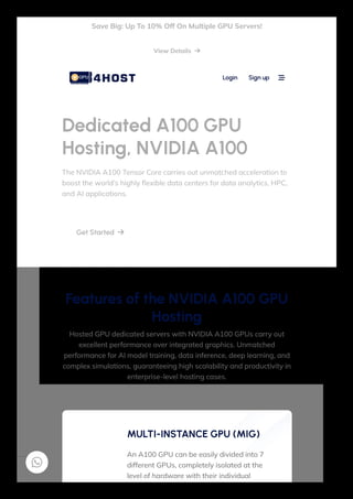 NVIDIA A100 for Deep Learning and Artificial Intelligence | PDF