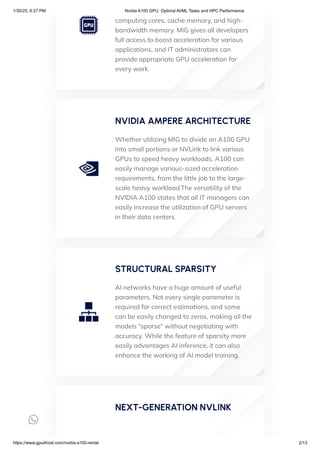 NVIDIA A100 for Deep Learning and Artificial Intelligence | PDF