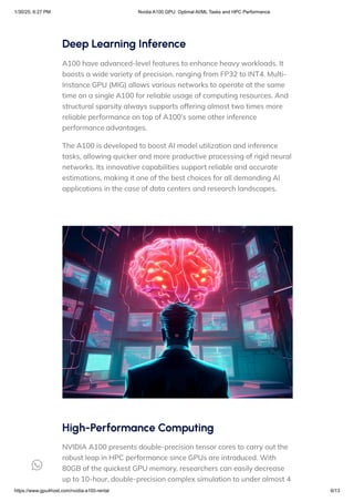 NVIDIA A100 for Deep Learning and Artificial Intelligence | PDF