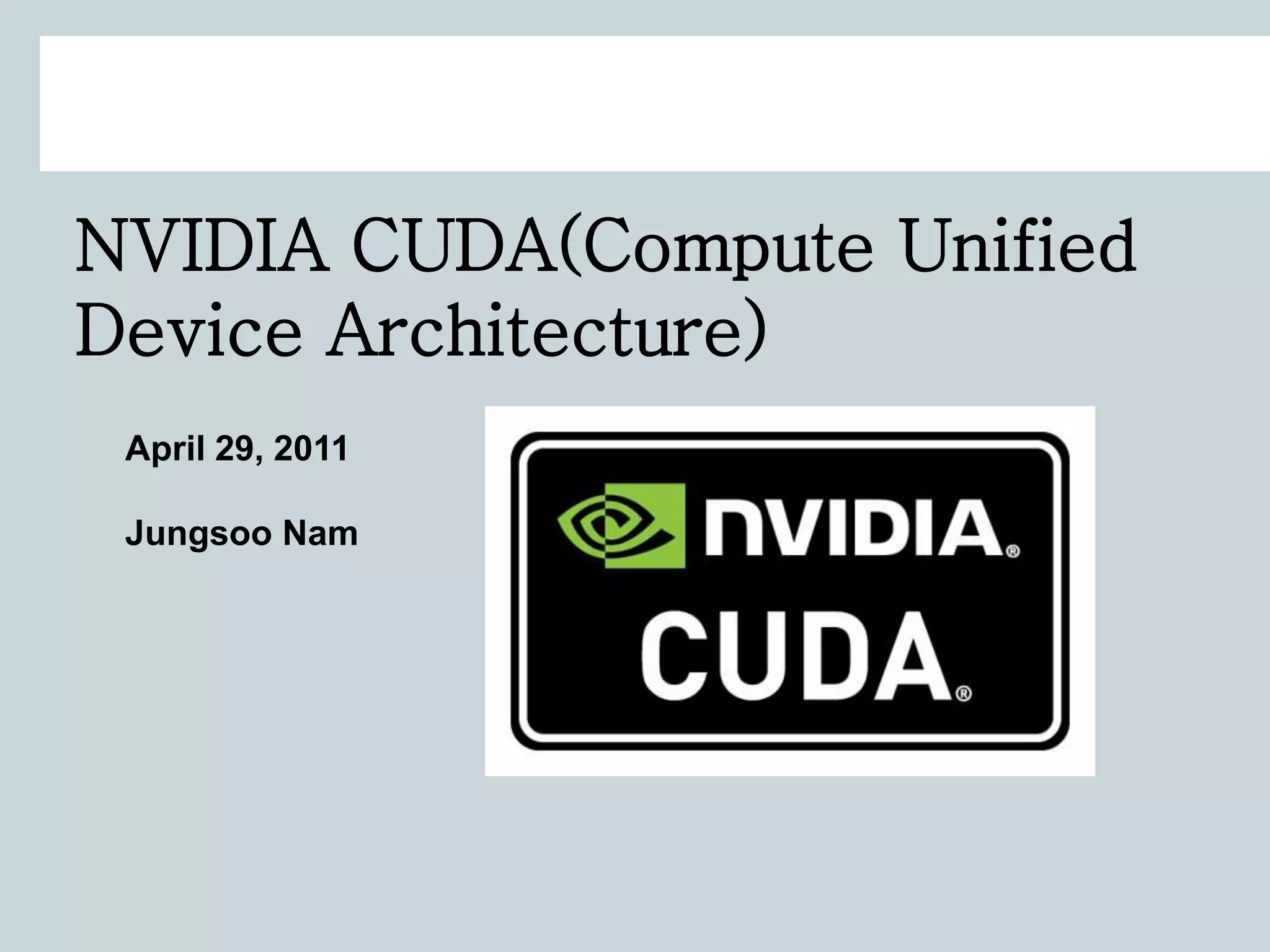 NVIDIA CUDA | PPT